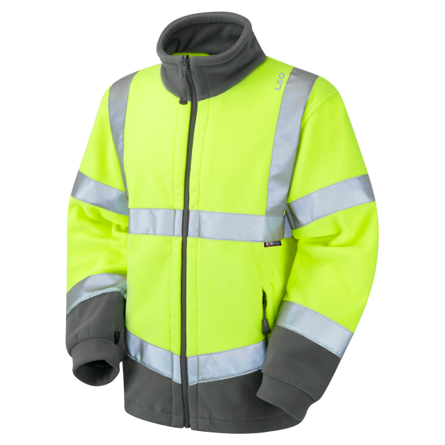 ISO 20471 Class 3 Fleece Jacket Yellow EcoViz